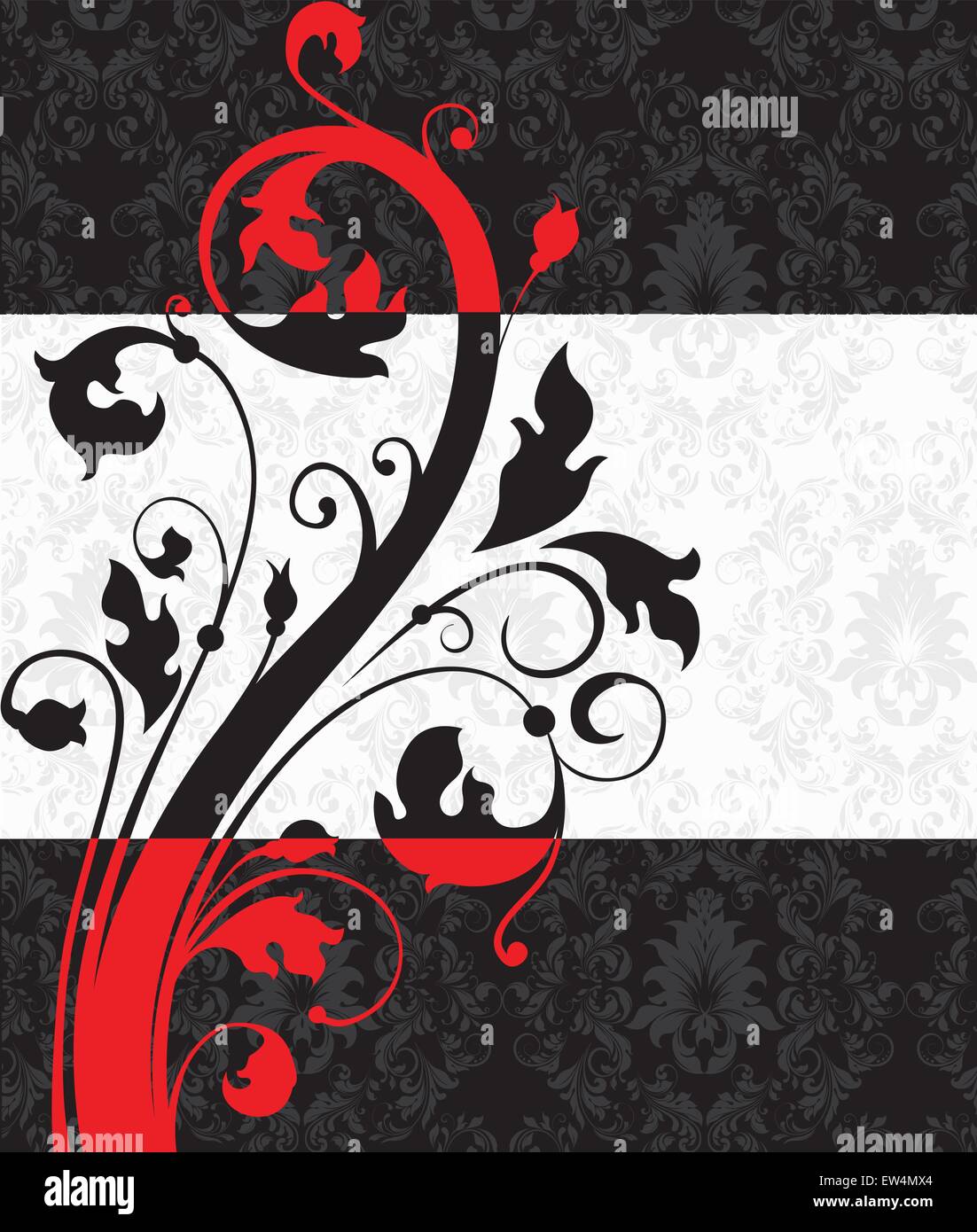 Illustration with floral background and place for text Stock Vector ...