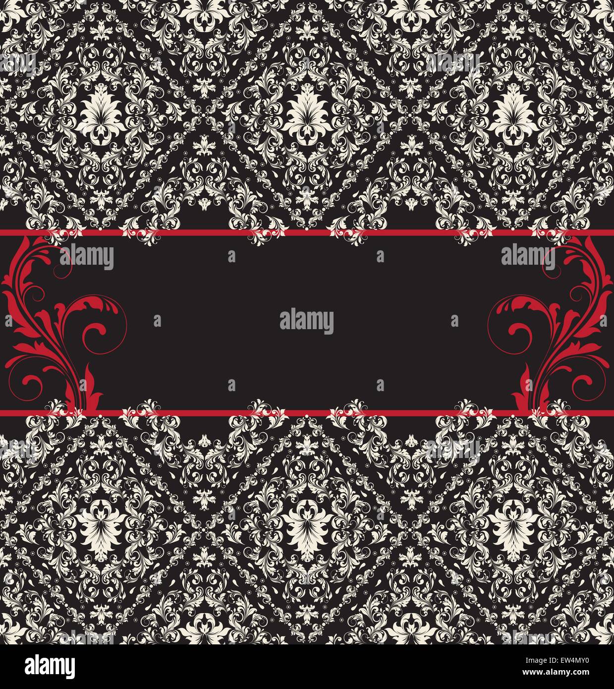 Invitation card on abstract floral background Stock Vector Image & Art ...