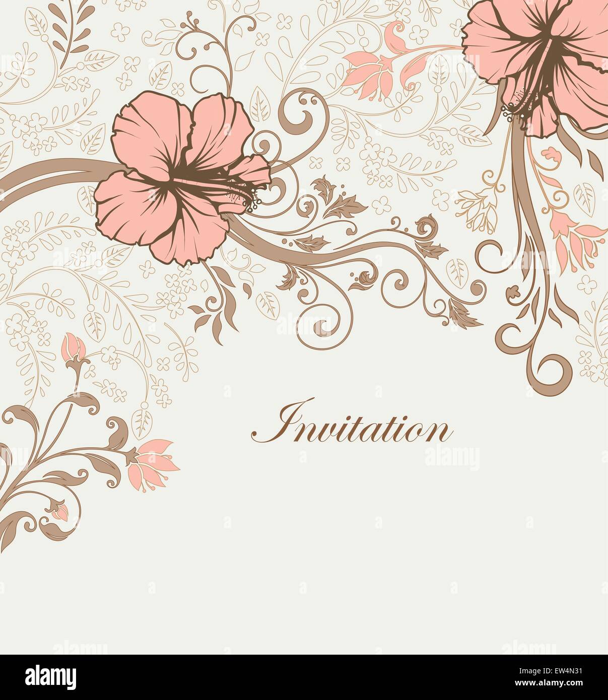 Light Brown Flowers Background