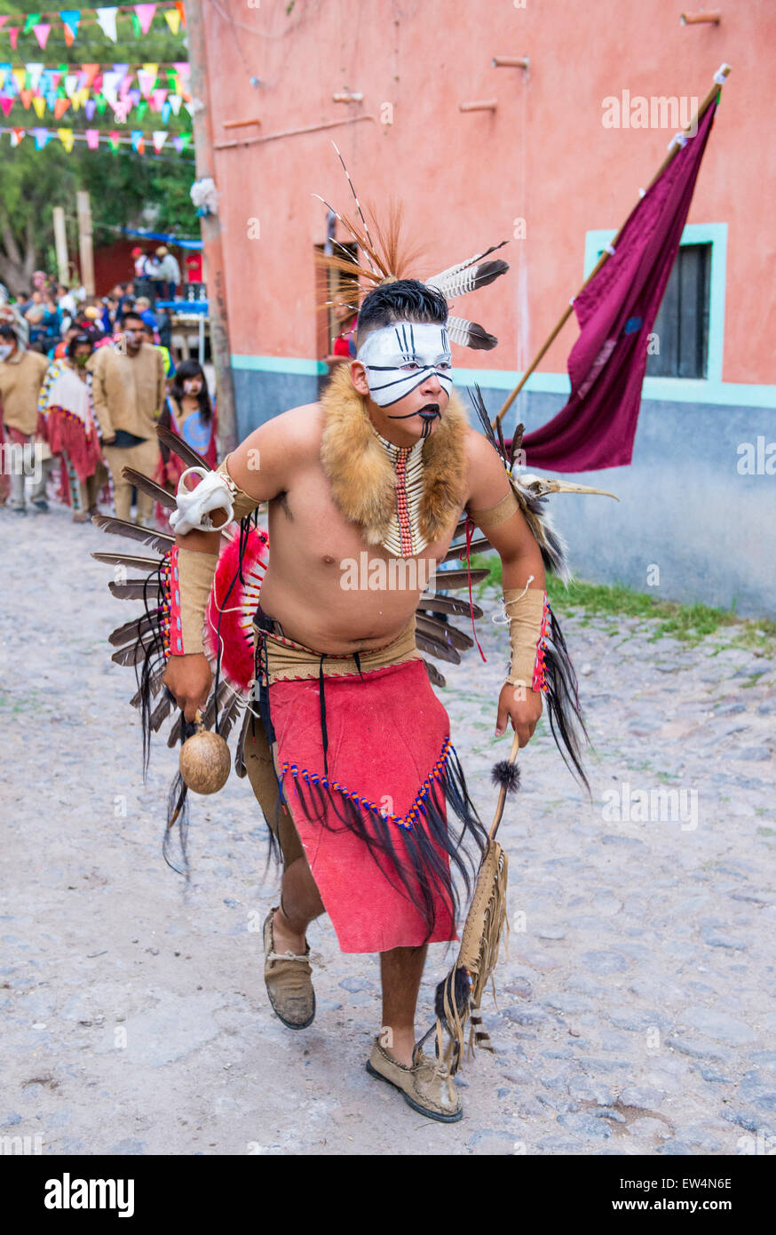 Native Americans with traditional costume participates at the festival ...