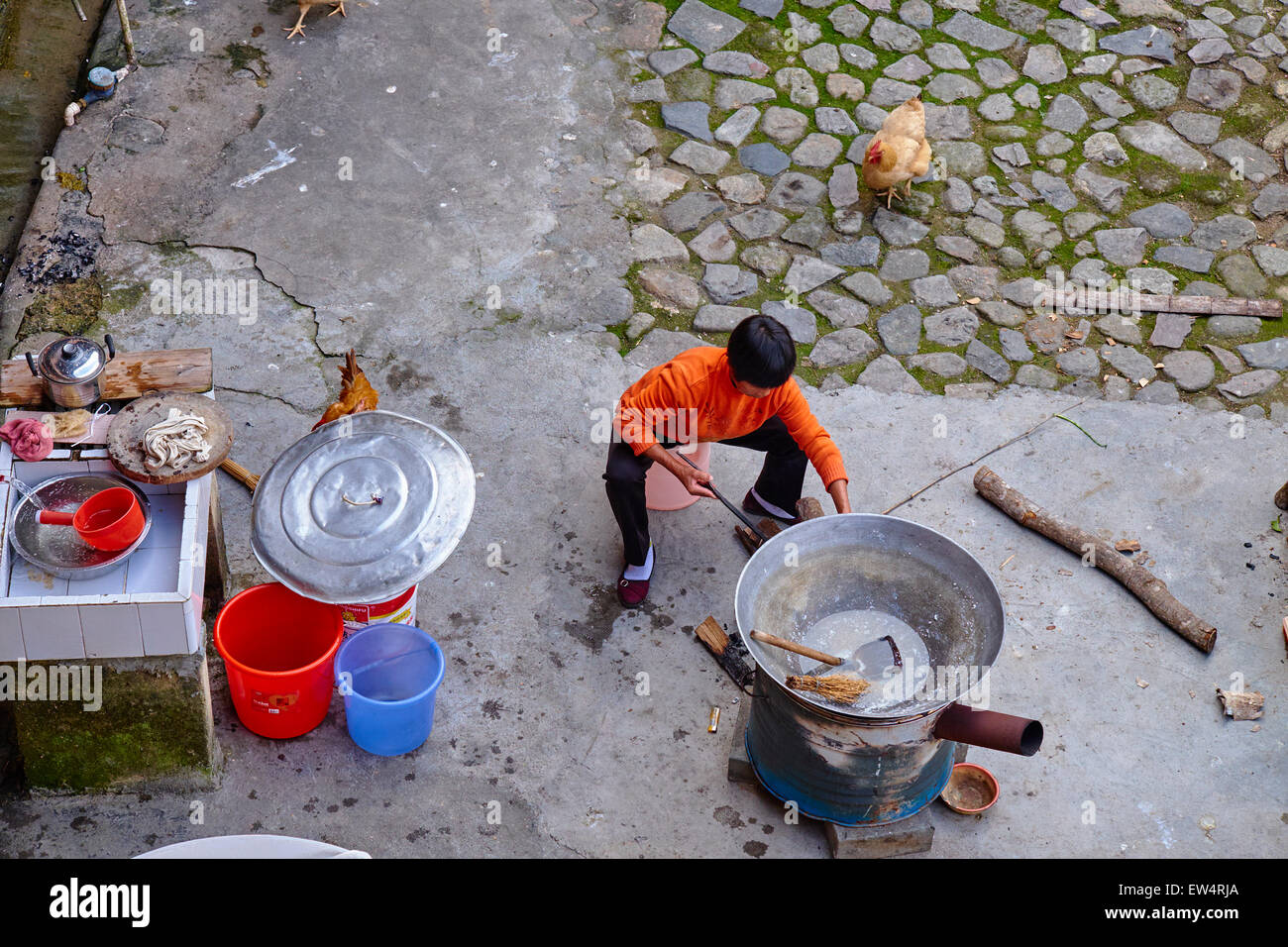 China, Fujian province, Hekeng village, Tulou mud house. well known as ...