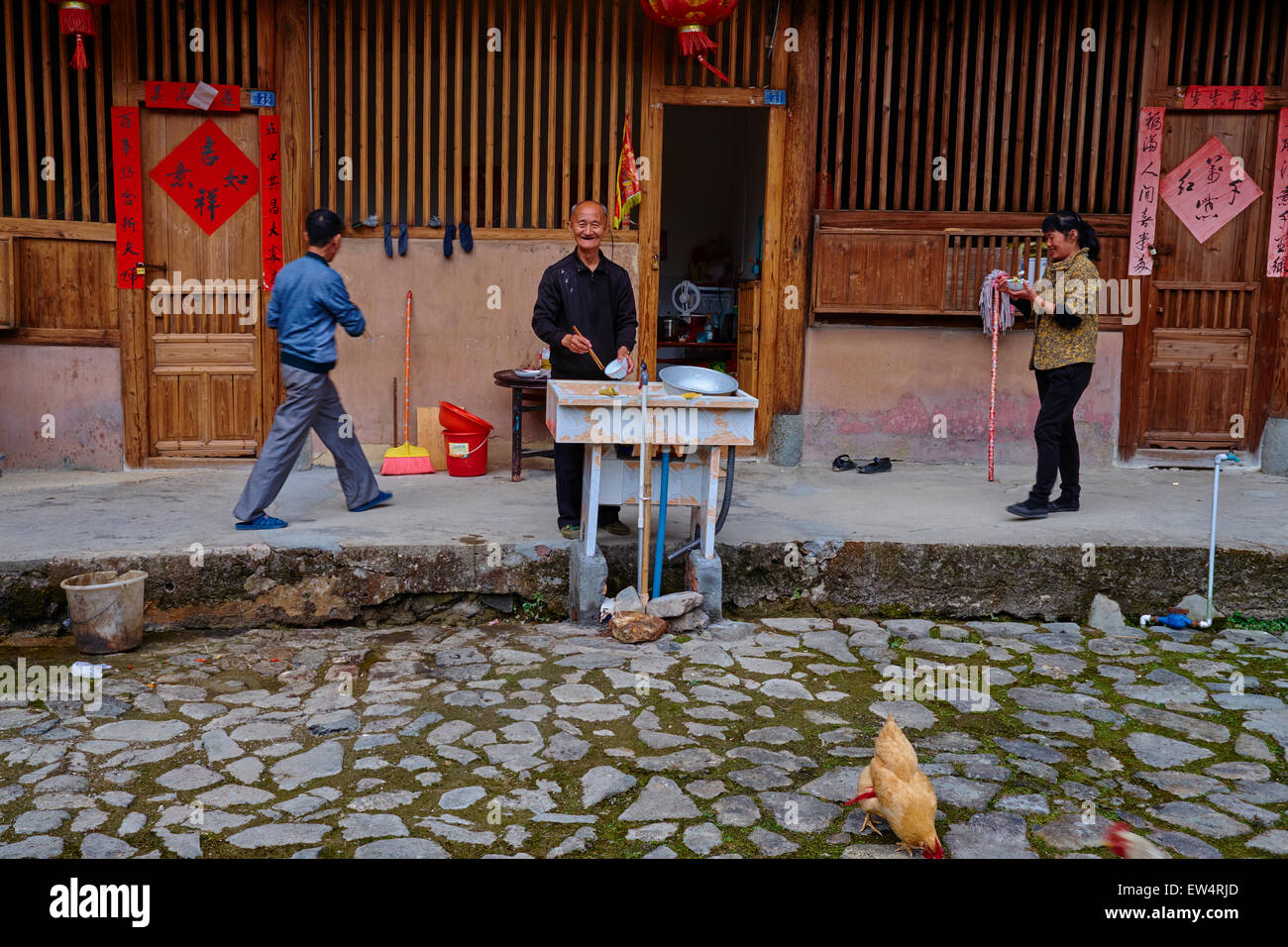 China, Fujian province, Hekeng village, Tulou mud house. well known as ...