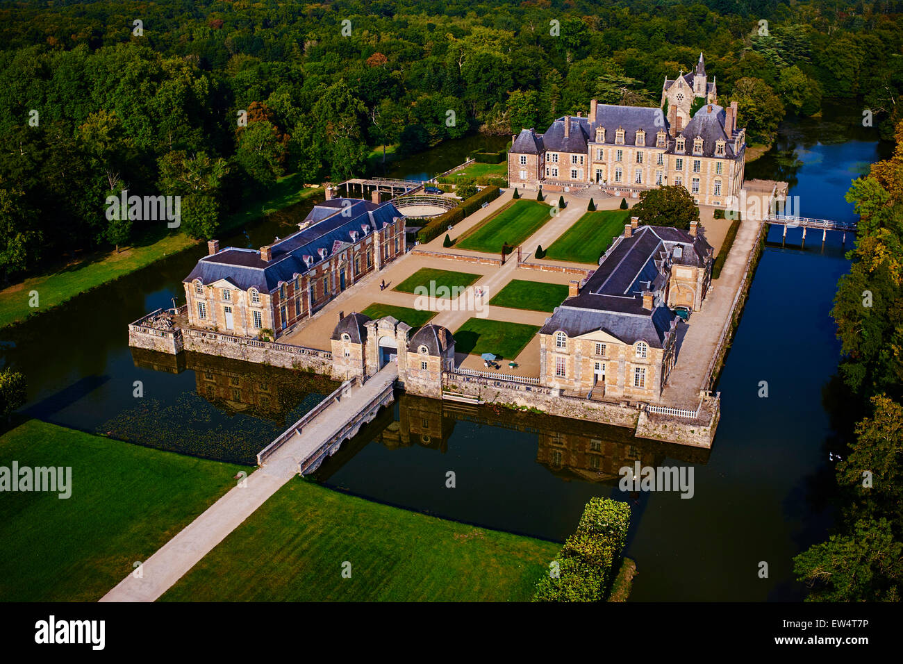 France, Loiret, Sologne, La Ferte Saint Aubin Castle Stock Photo - Alamy