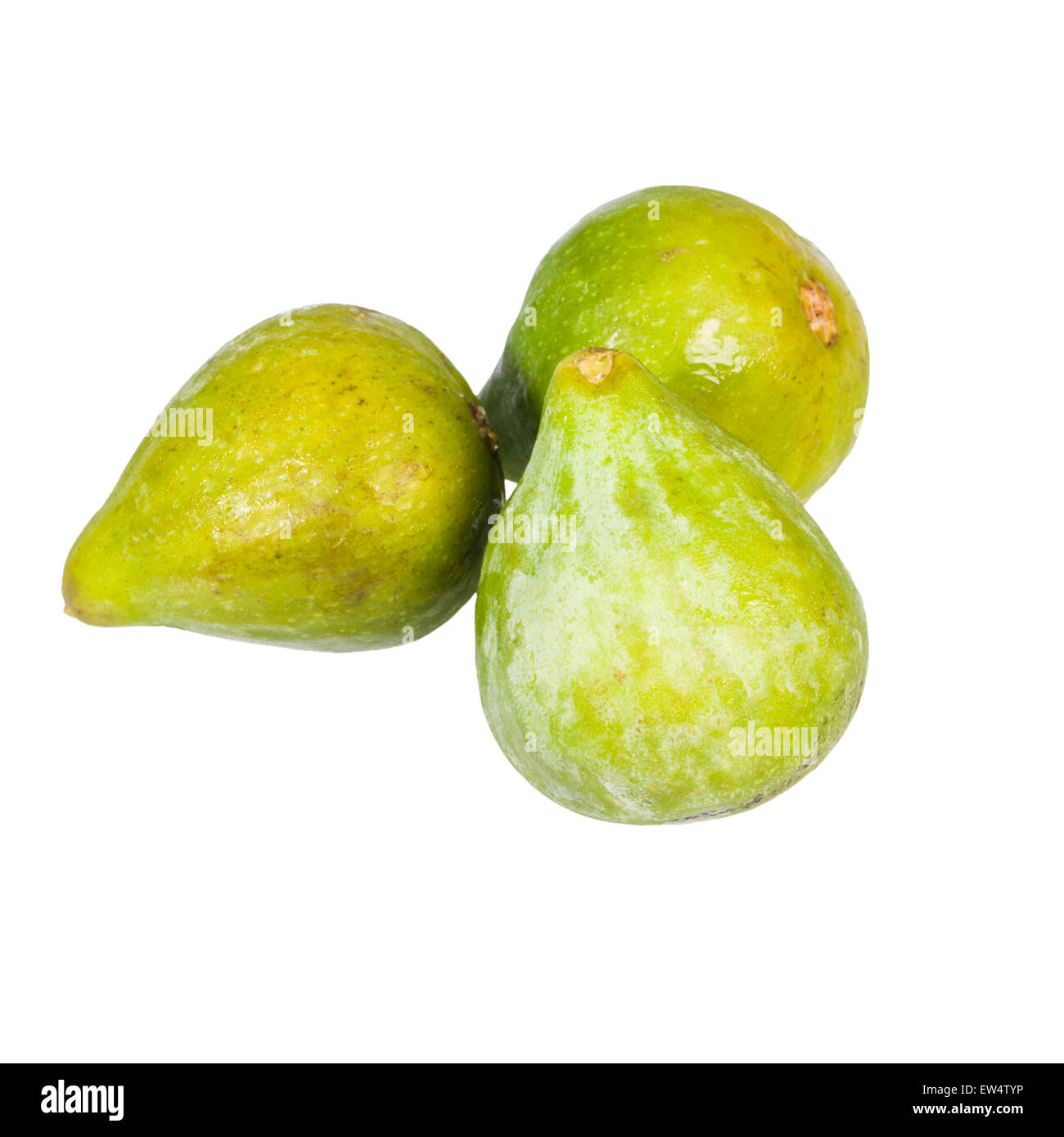 Freshly picked ripe green figs isolated on white Stock Photo - Alamy