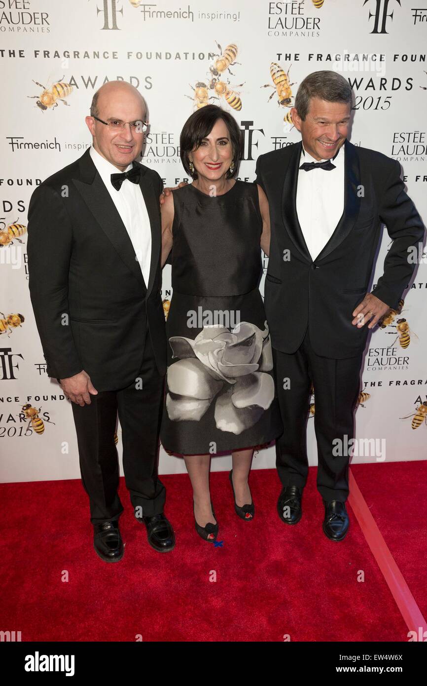 New York, NY, USA. 17th June, 2015. Gilbert Ghostine, Annie Buzantian ...