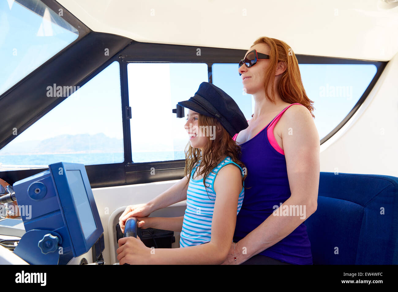 Girl yacht captain cap hi-res stock photography and images - Alamy