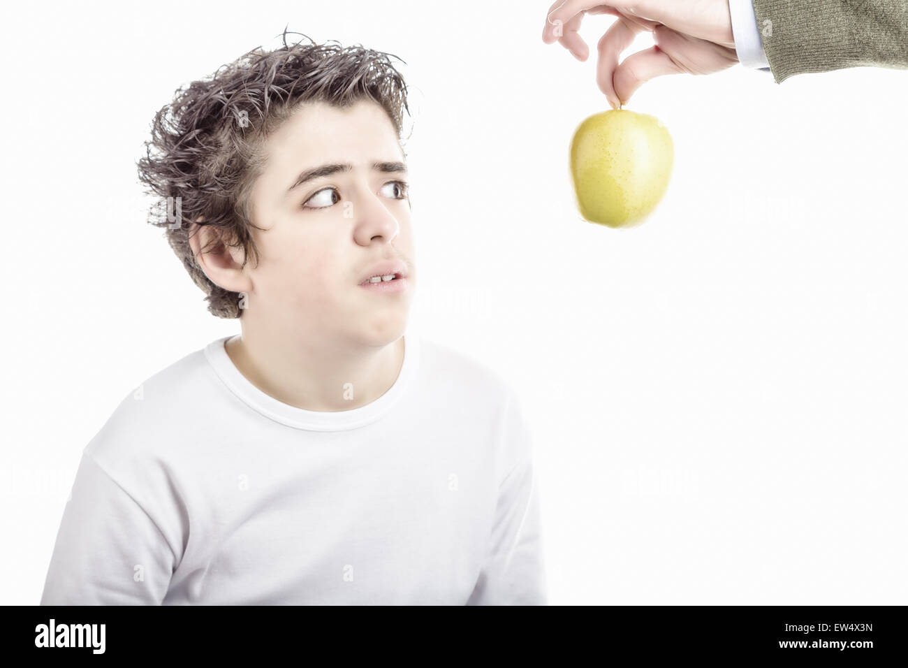 Hispanic child apple hi-res stock photography and images - Alamy