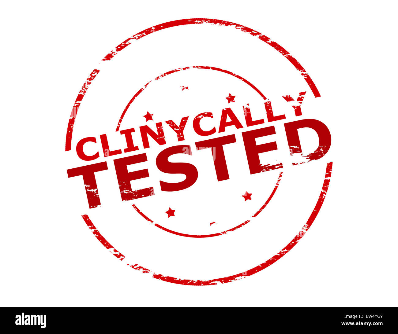 Rubber stamp with text clinically tested inside, illustration Stock ...