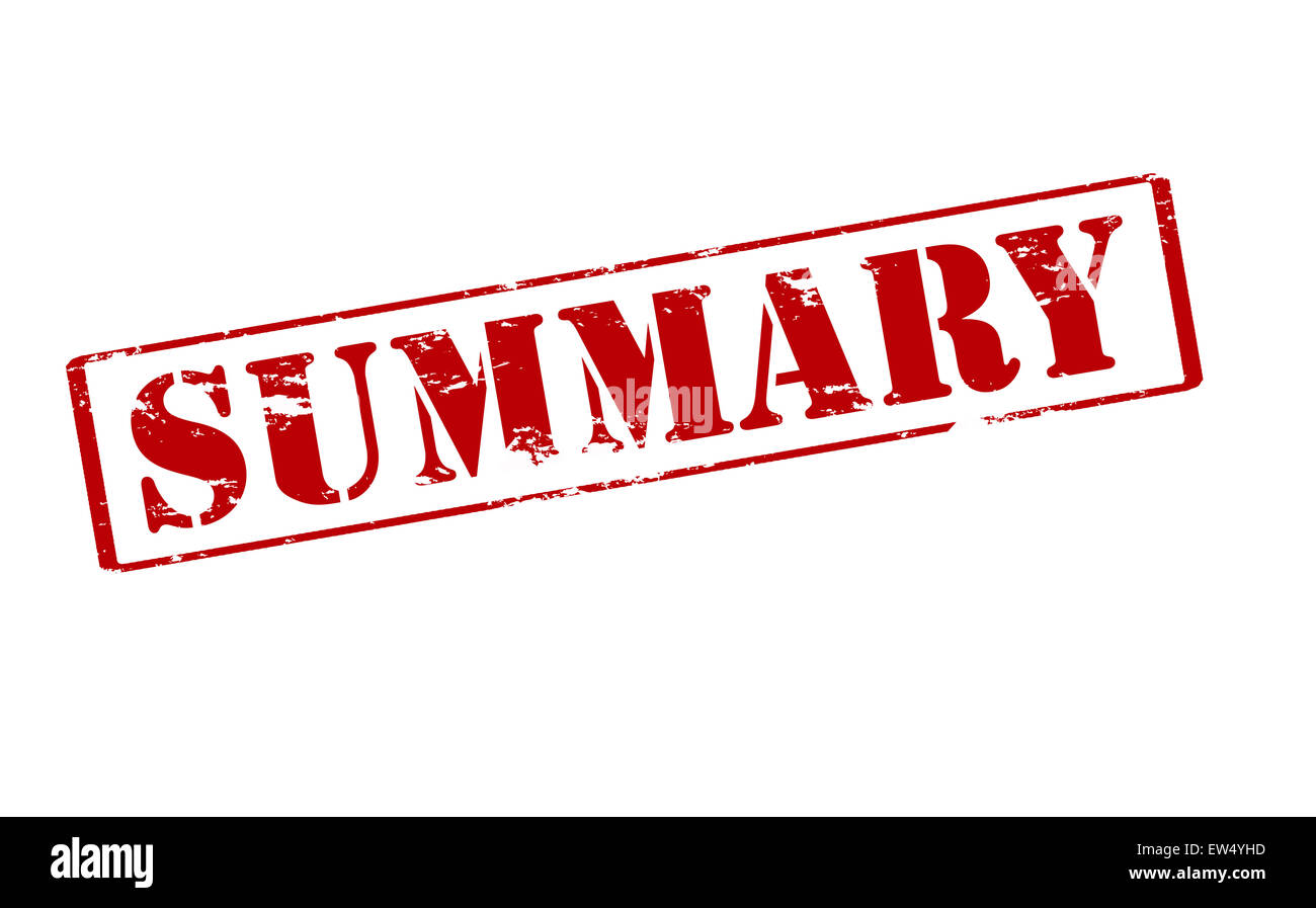 Rubber stamp with word summary inside, vector illustration Stock Photo ...