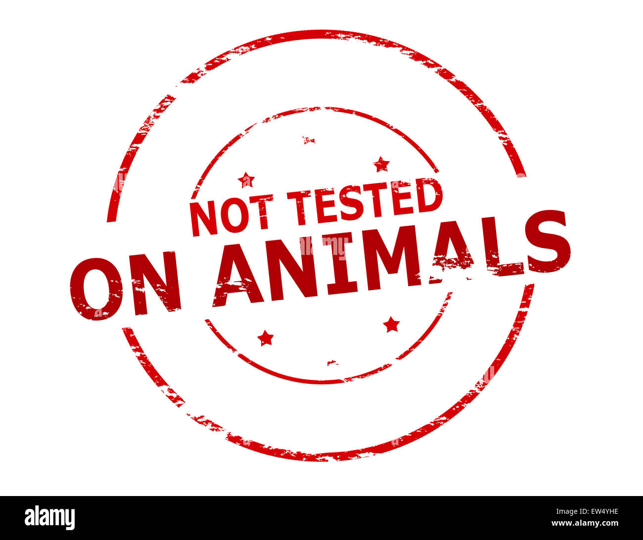 Rubber stamp with text not tested on animals inside, vector ...