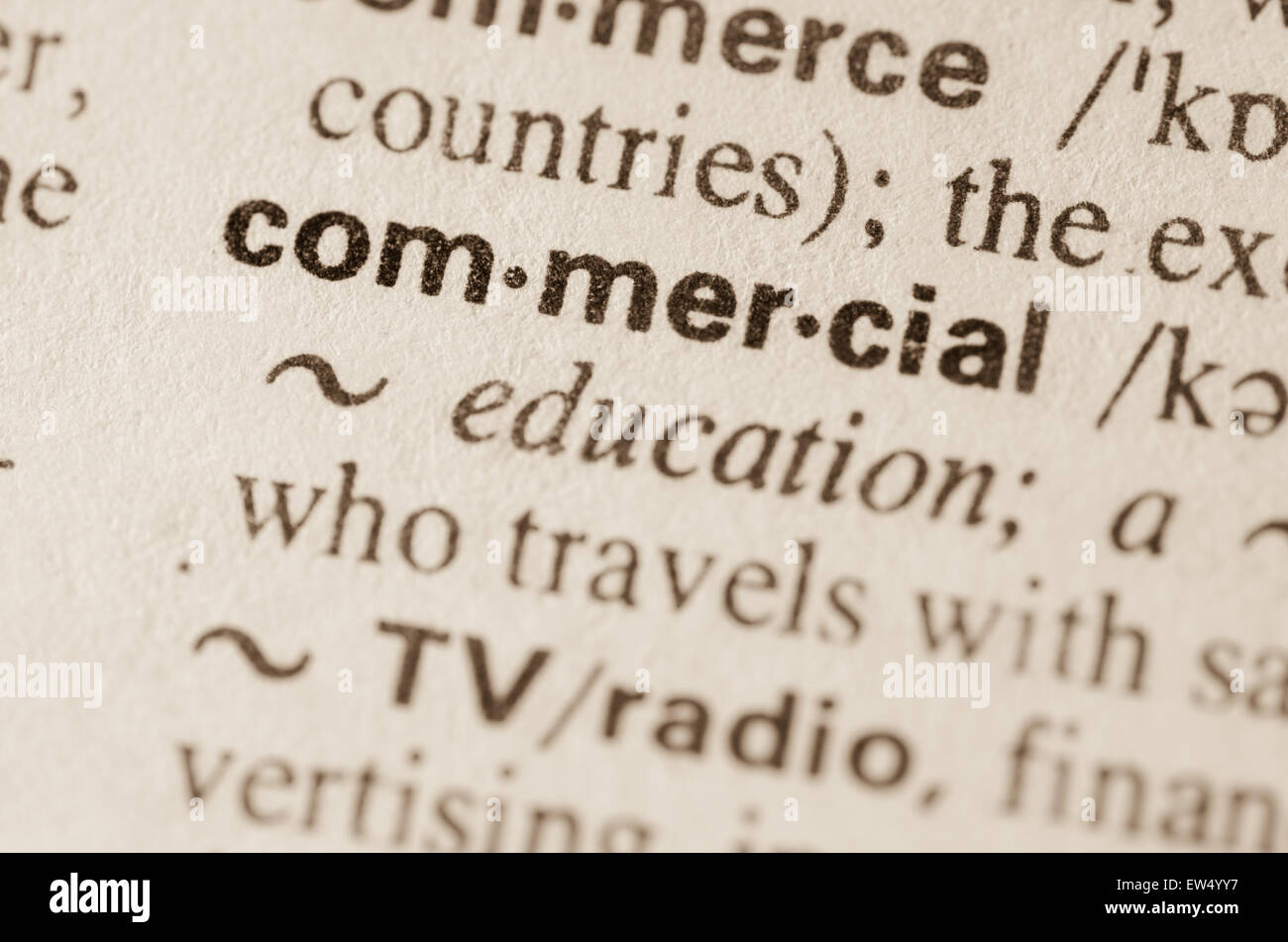 Commercial word hi-res stock photography and images - Alamy