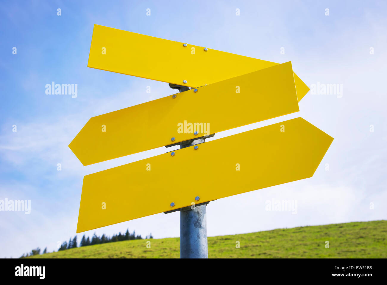 Three arrows road sign hi-res stock photography and images - Alamy