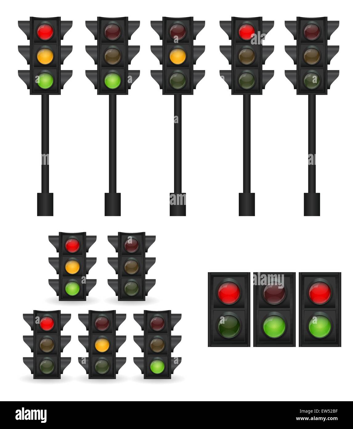 Traffic Light Vector Illustration Stock Vector Image & Art - Alamy