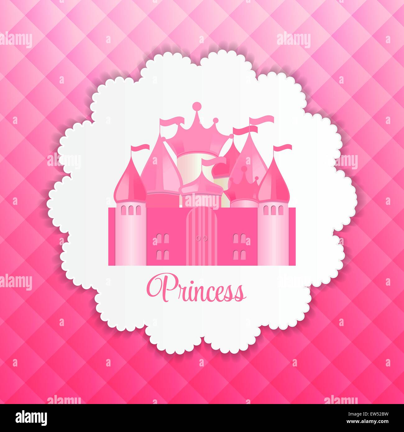 Princess Background with Castle Vector Illustration Stock Vector Image ...