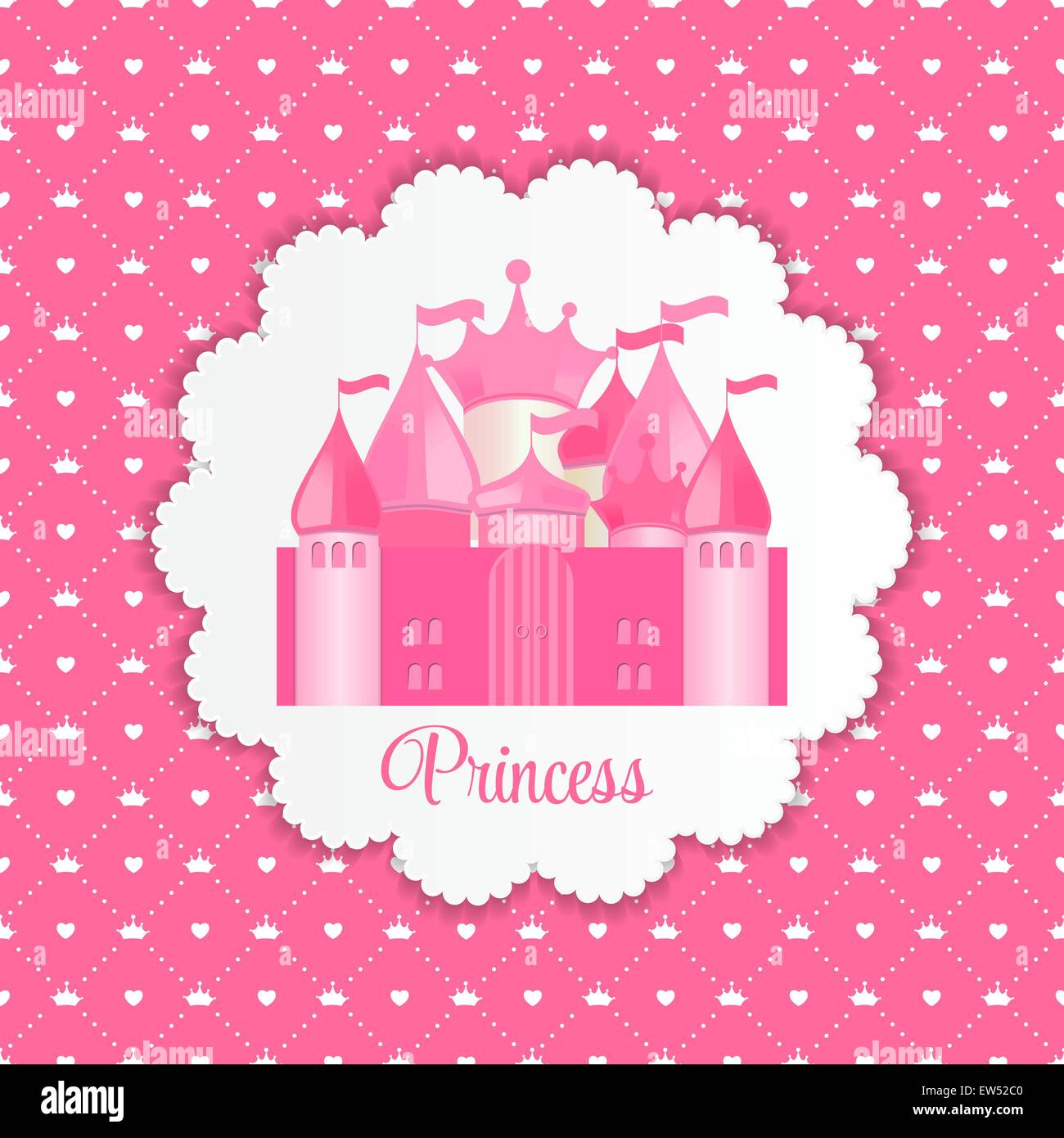 Princess Background With Castle Vector Illustration Stock Vector Image