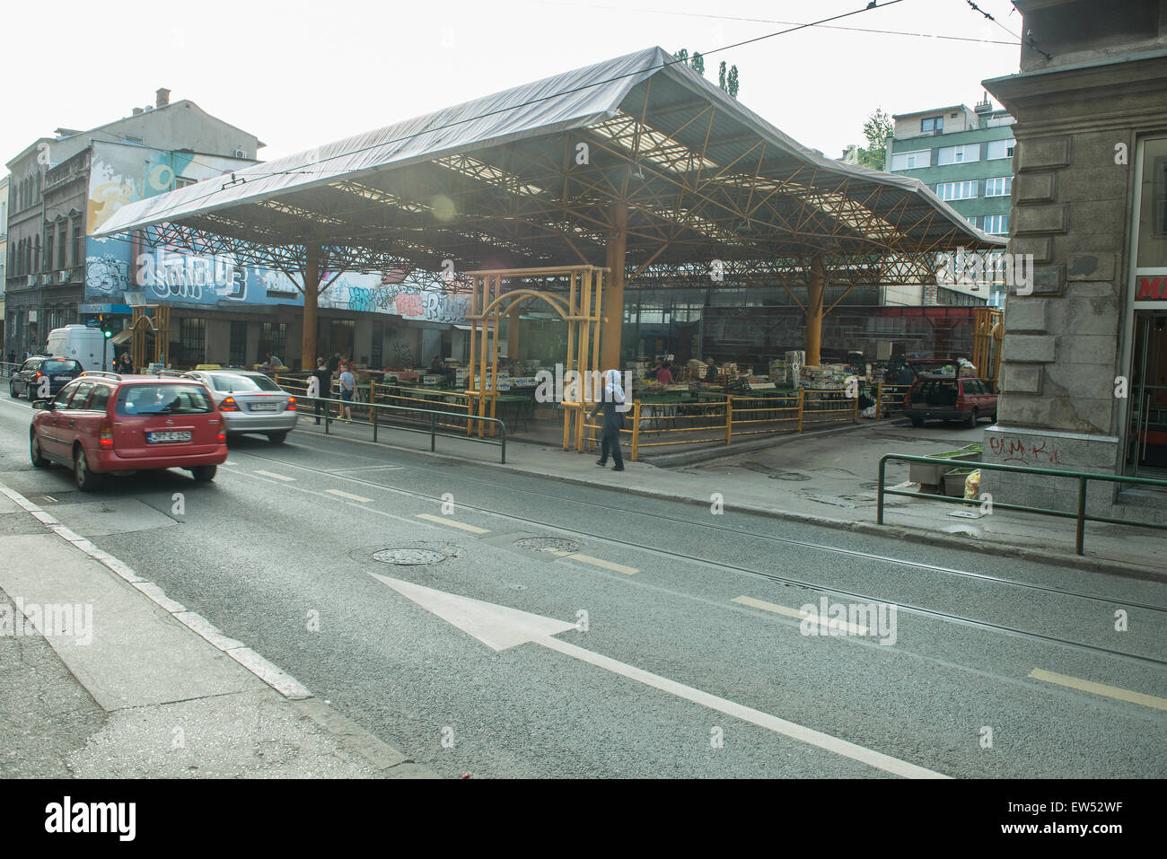 Markale market in Sarajevo Stock Photo - Alamy