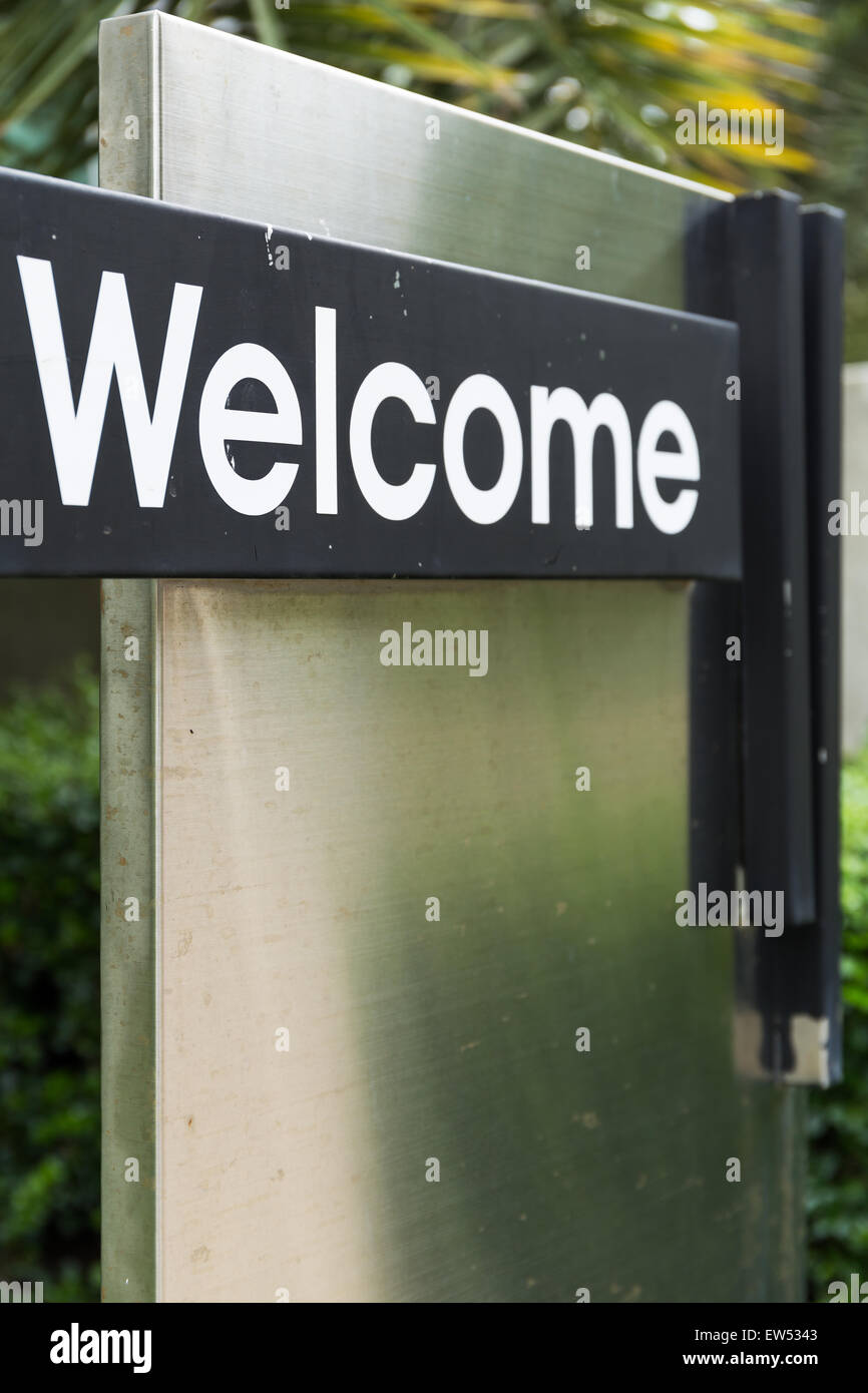 Welcome banner wall hi-res stock photography and images - Alamy
