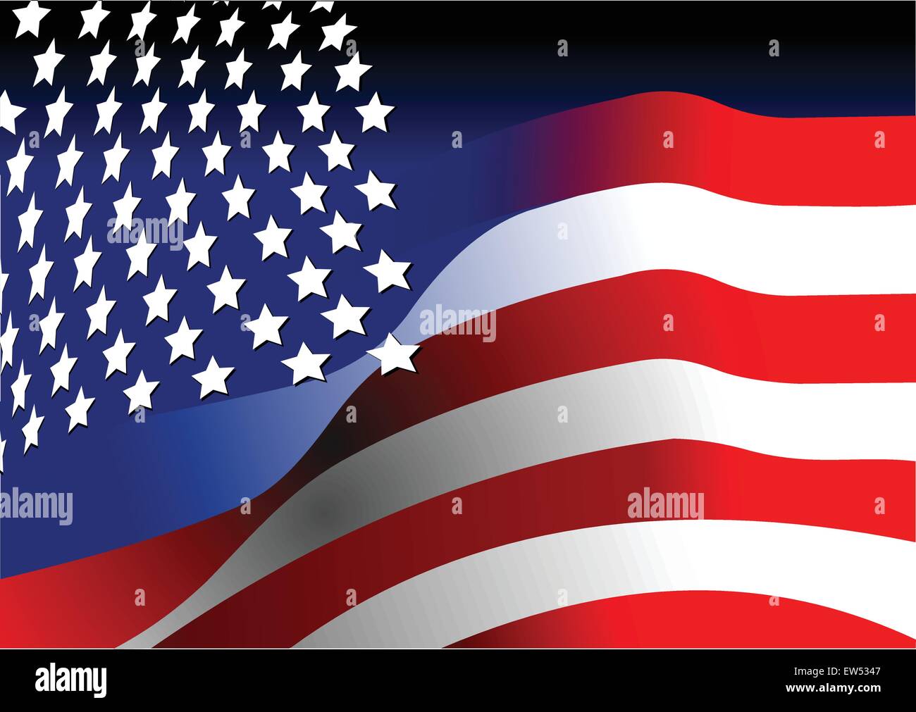 4th July – Independence day of United States of America. American flag ...