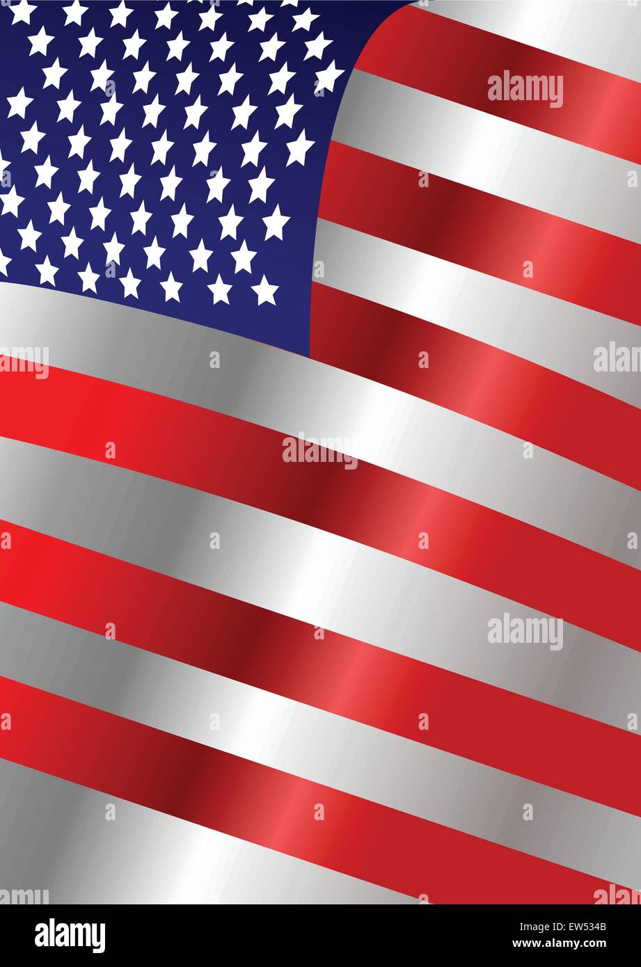 4th July – Independence day of United States of America. American flag ...