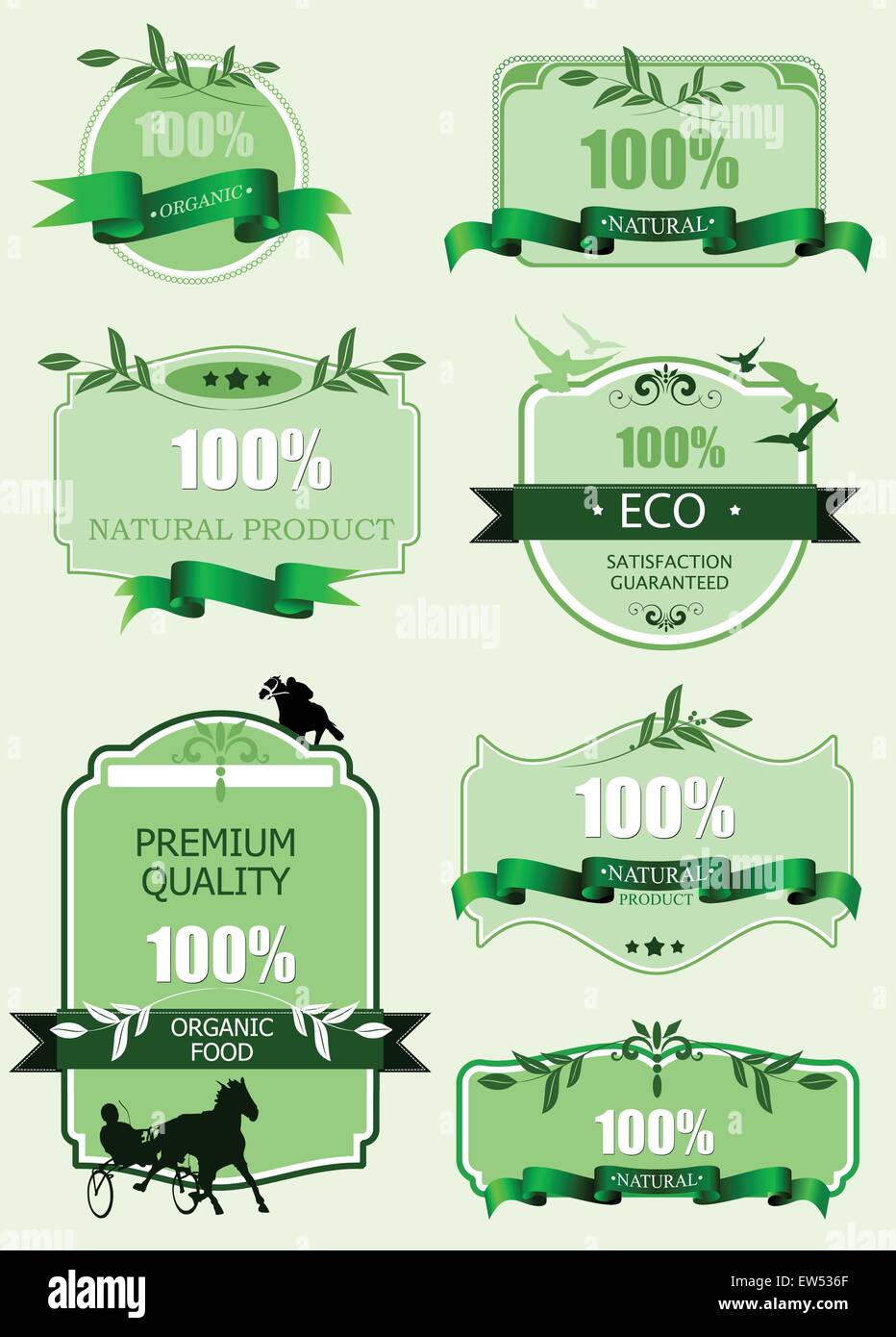 Eco labels with retro vintage design. Vector illustration Stock Vector ...