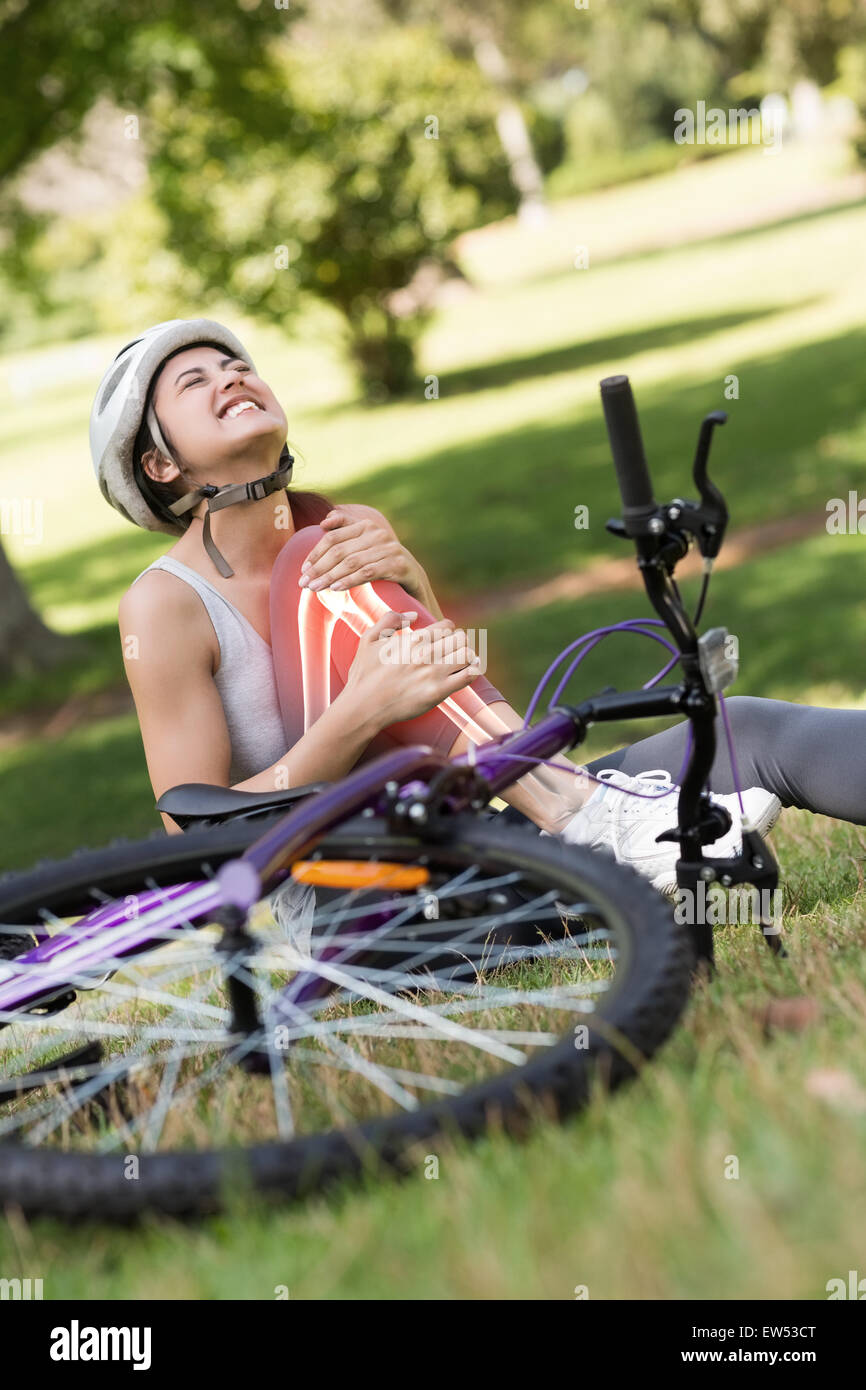 Highlighted bones of injured cyclist Stock Photo - Alamy