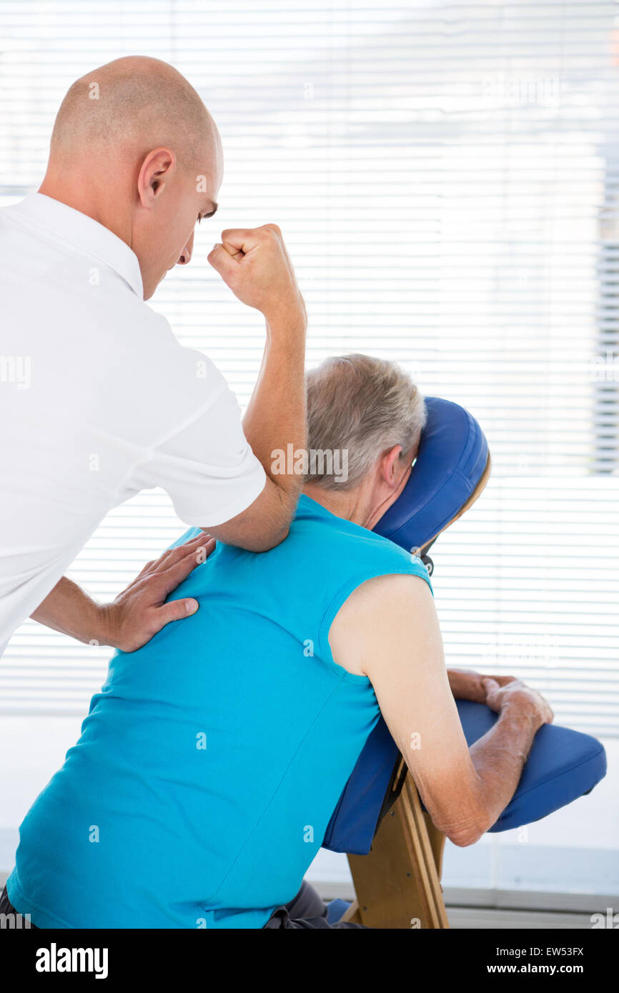 Man having back massage Stock Photo - Alamy
