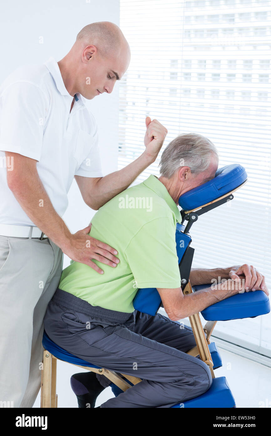 Man having back massage Stock Photo - Alamy