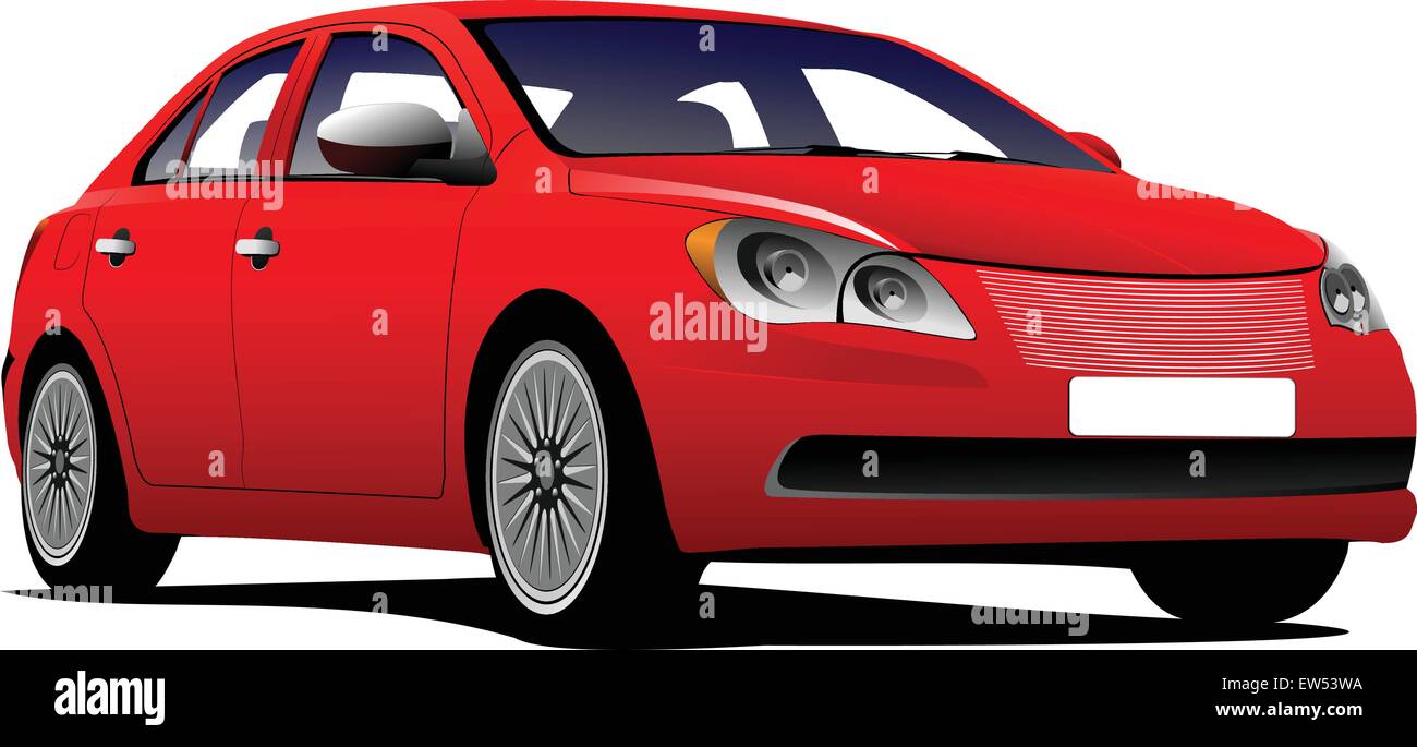 Car sedan on the road. Vector illustration Stock Vector Image & Art - Alamy