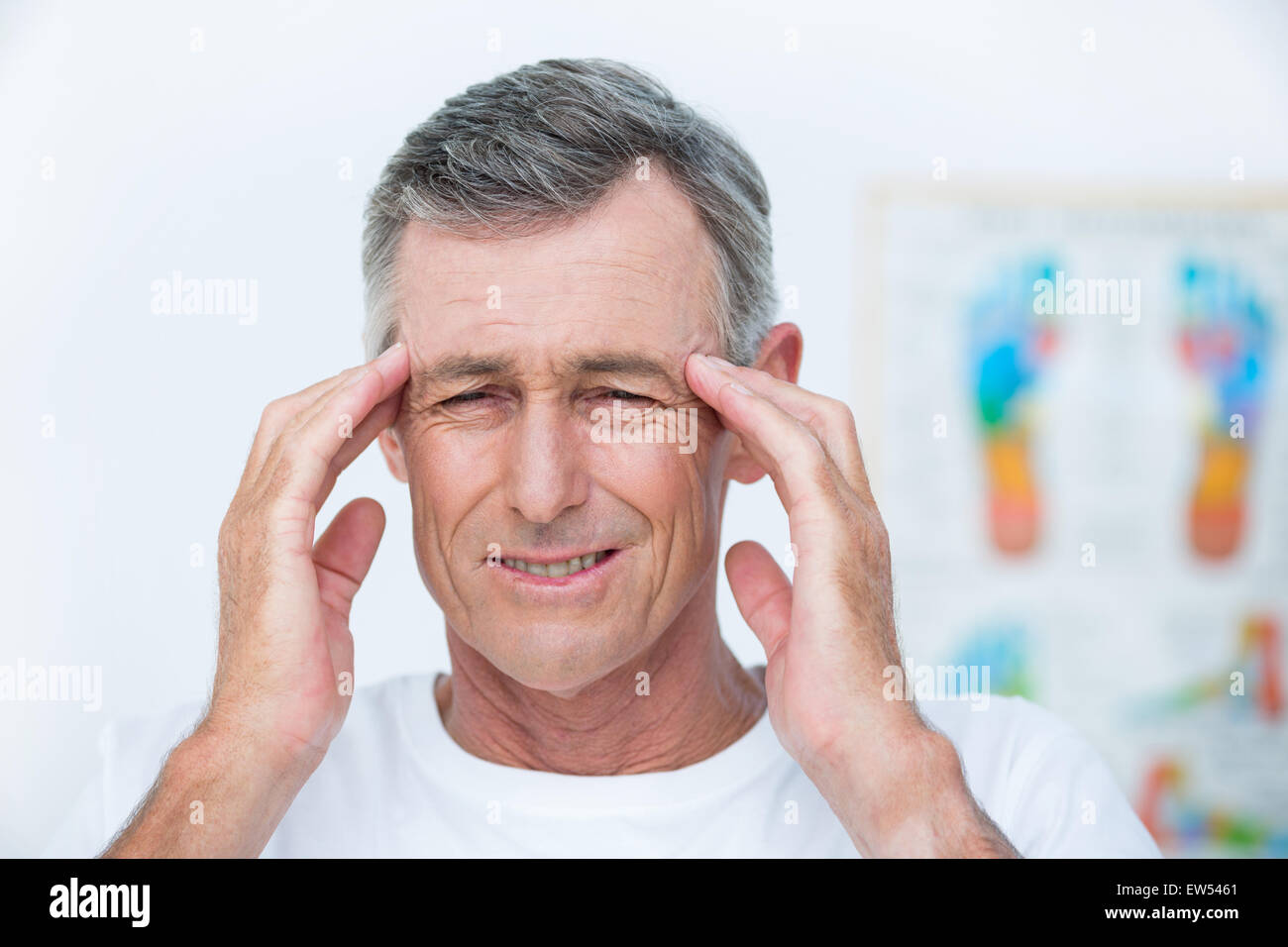 Patient with headache Stock Photo - Alamy