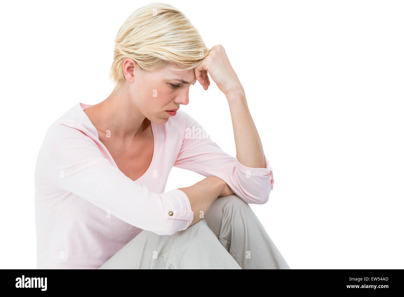 Depressed woman isolated hi-res stock photography and images - Alamy