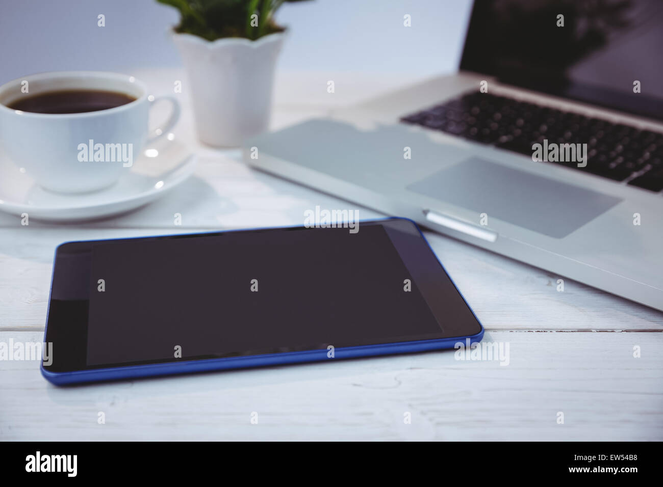 Overhead shot laptop tablet hi-res stock photography and images - Alamy