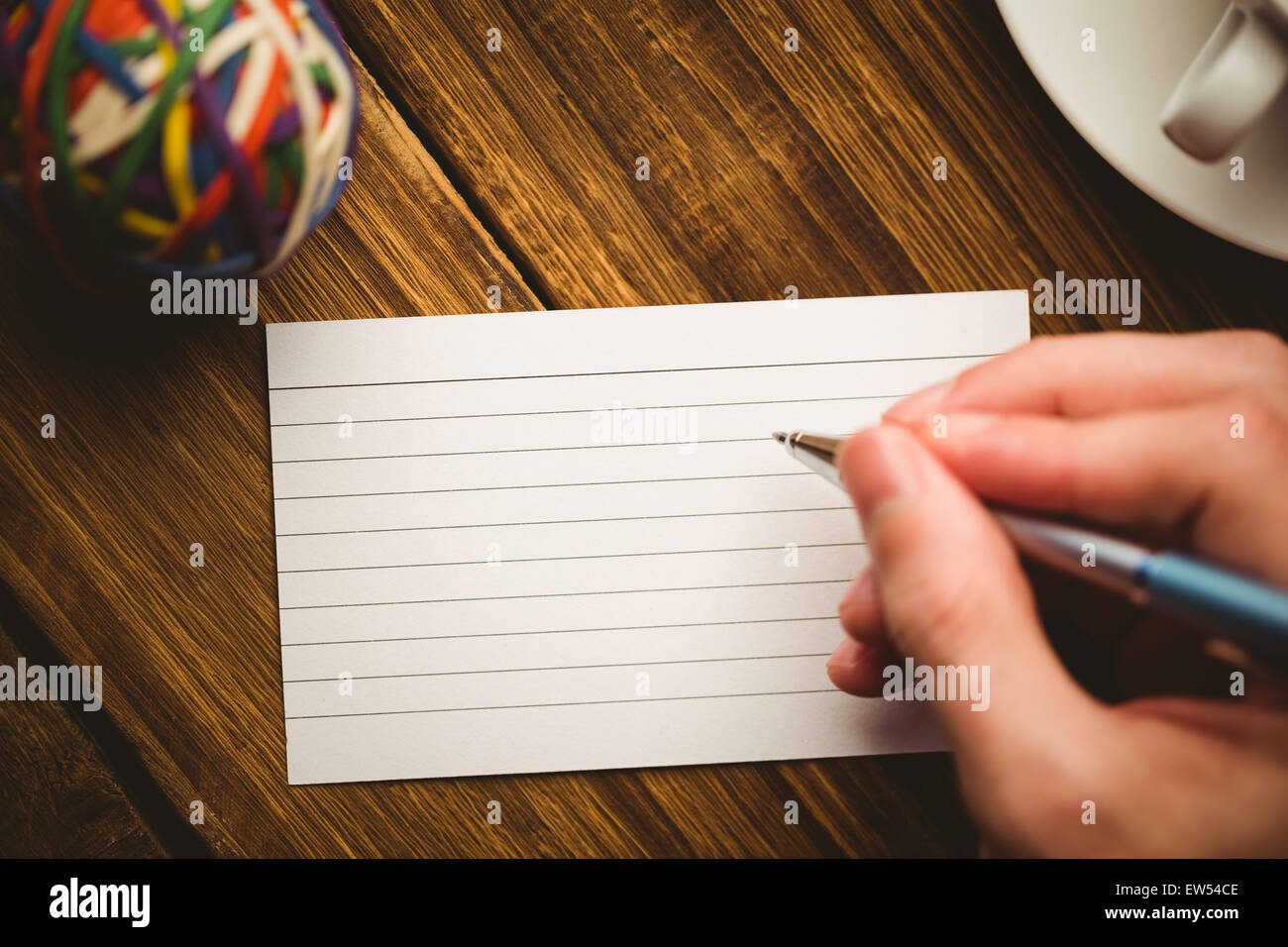 Hand writing on the flashcard Stock Photo - Alamy