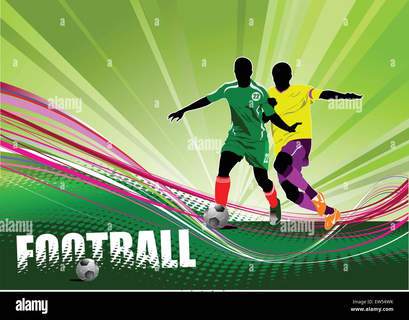 Soccer players. Vector illustration Stock Vector Image & Art - Alamy