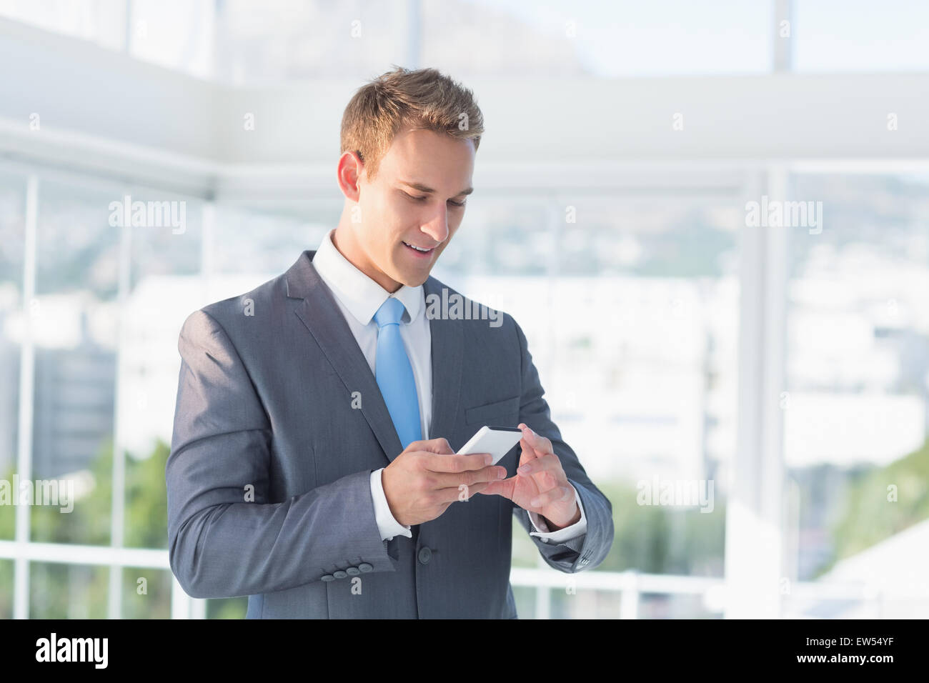 Businessman texting message using hi-res stock photography and images ...