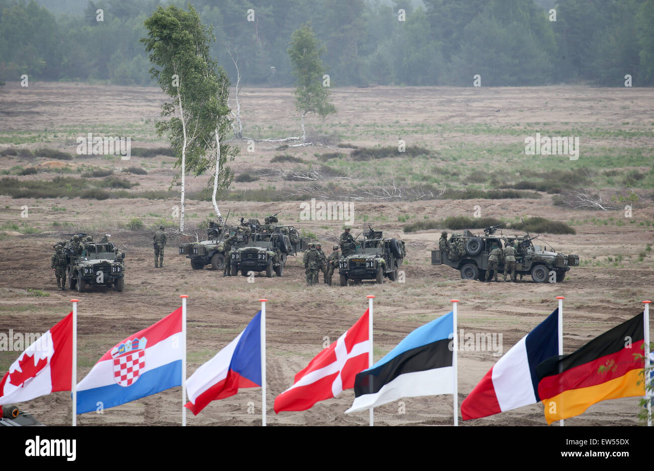 Zagan, Poland. 18th June, 2015. NATO soldiers prepare for the first ...
