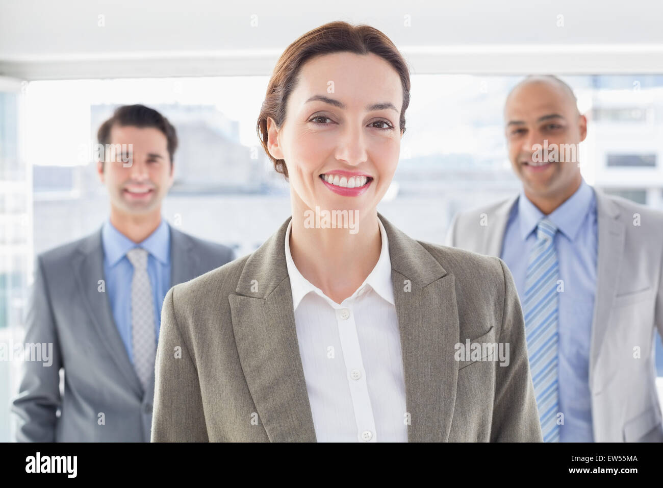 Colleagues smiling hi-res stock photography and images - Alamy
