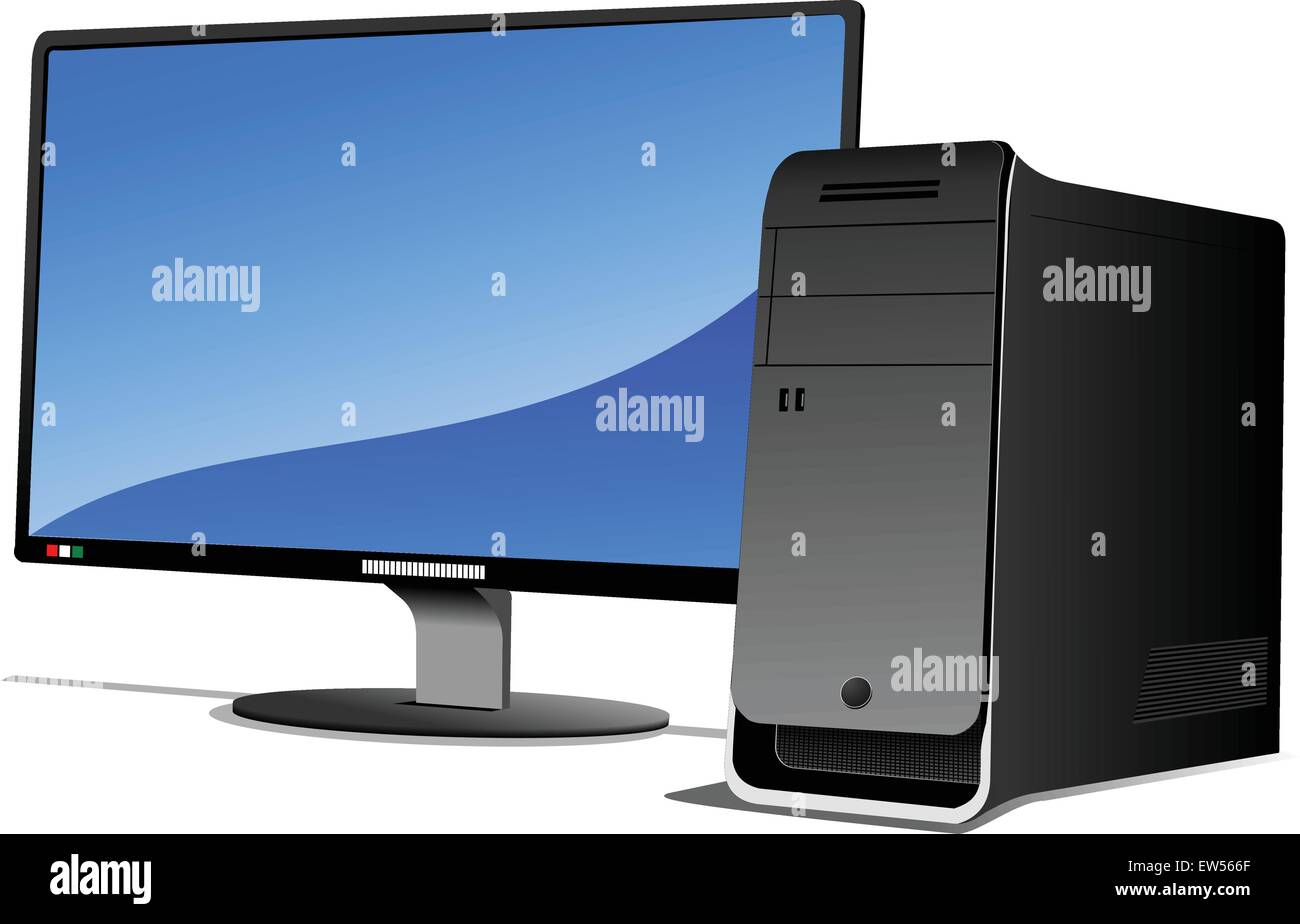 Crystal monitor Stock Vector Images - Alamy