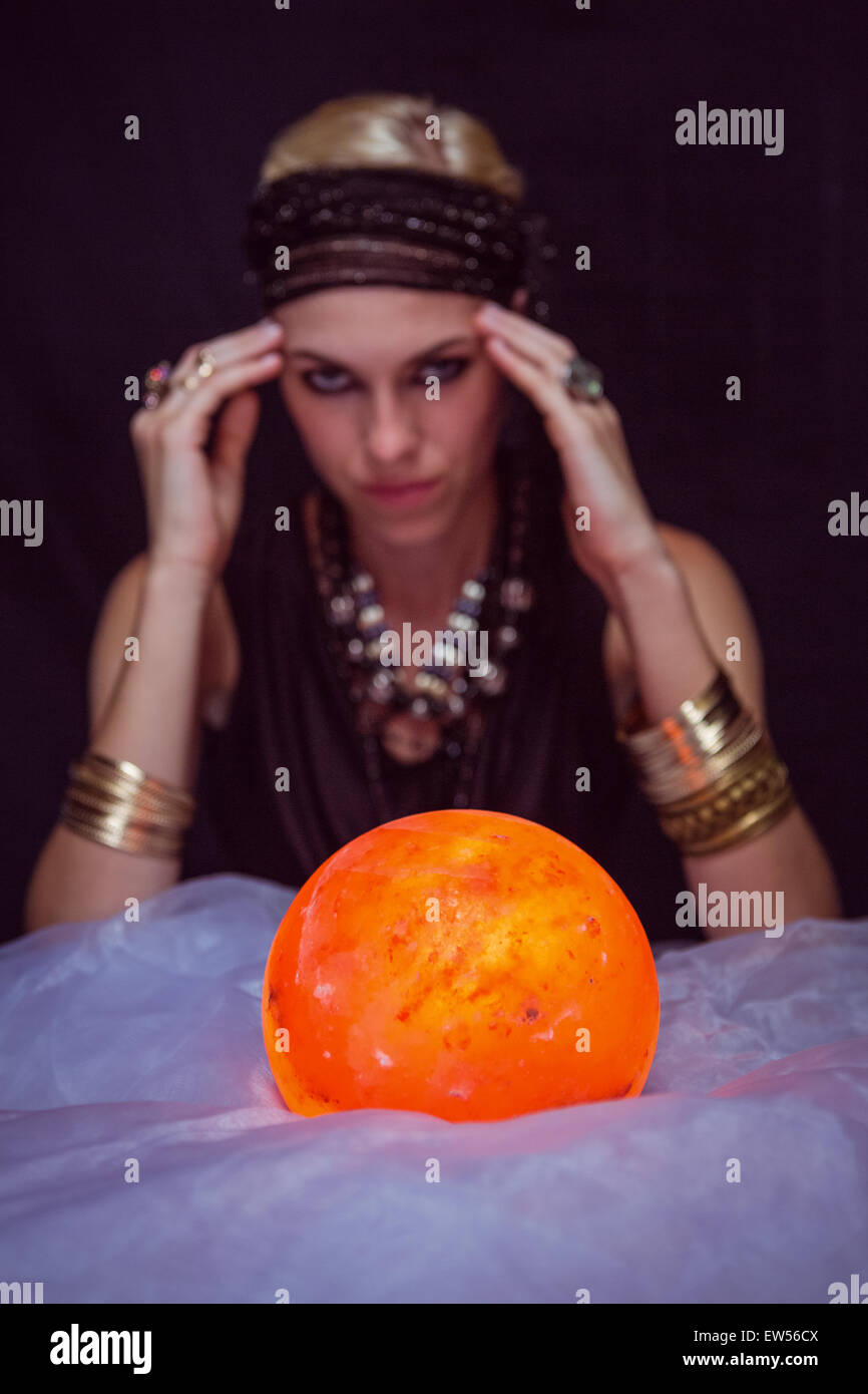 Fortune teller forecasting the future Stock Photo - Alamy