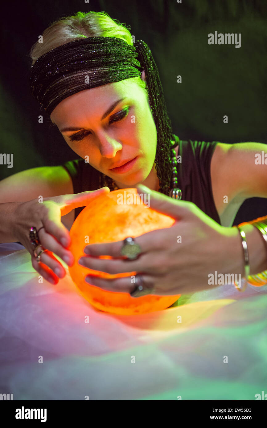 Fortune teller forecasting the future Stock Photo - Alamy