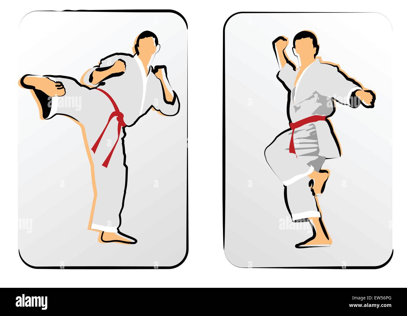 Karate vector hi-res stock photography and images - Alamy