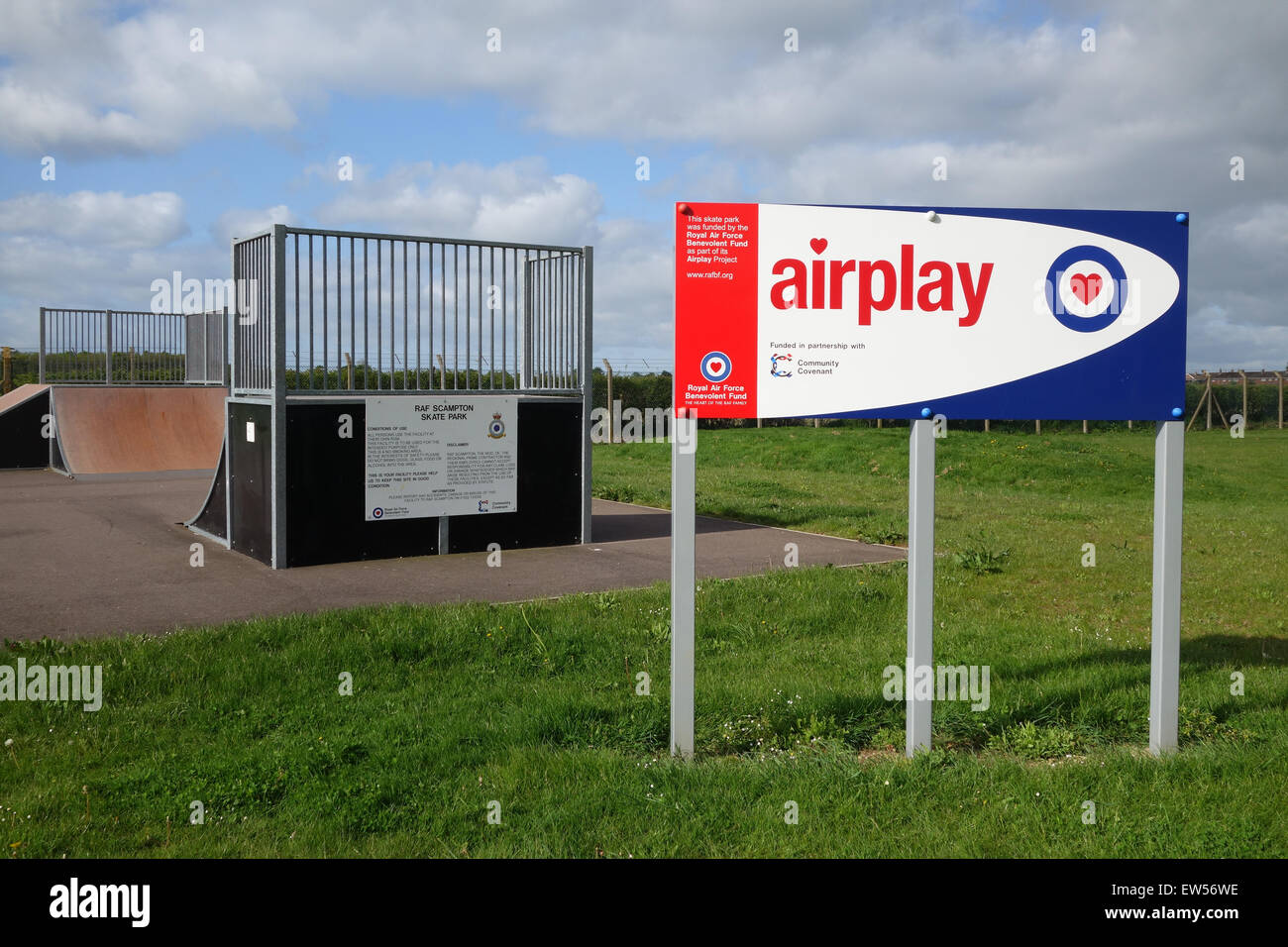 Airplay playpark at RAF Scampton Stock Photo - Alamy