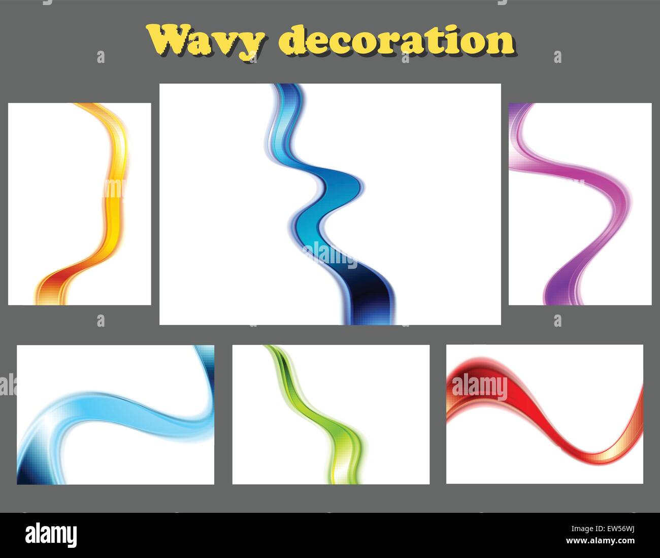 Bright smooth wavy abstract backgrounds. Vector design Stock Vector ...