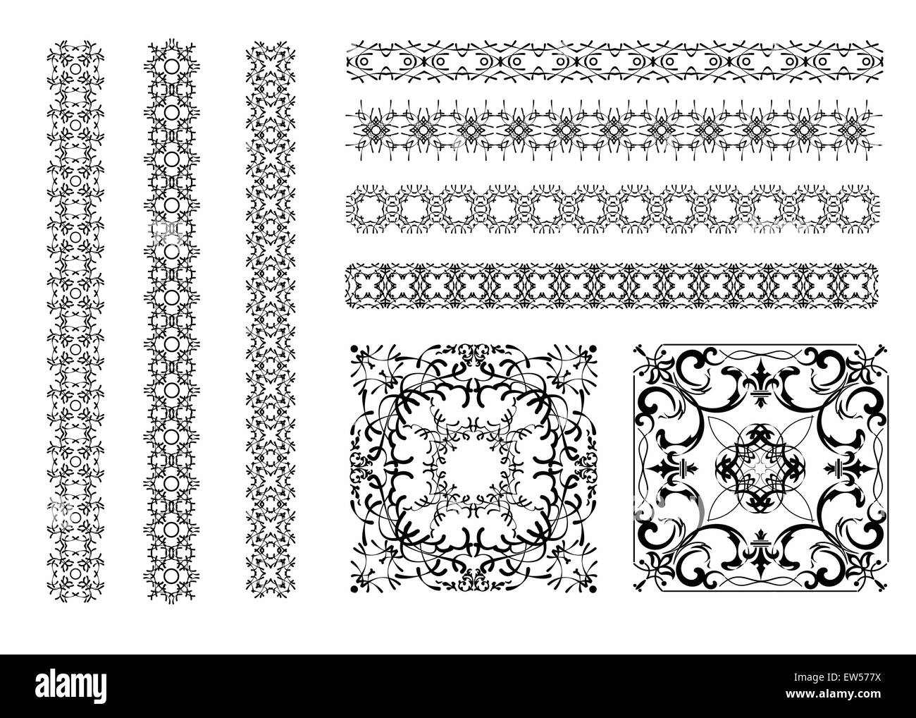 Collection of ornamental rule lines hi-res stock photography and images ...