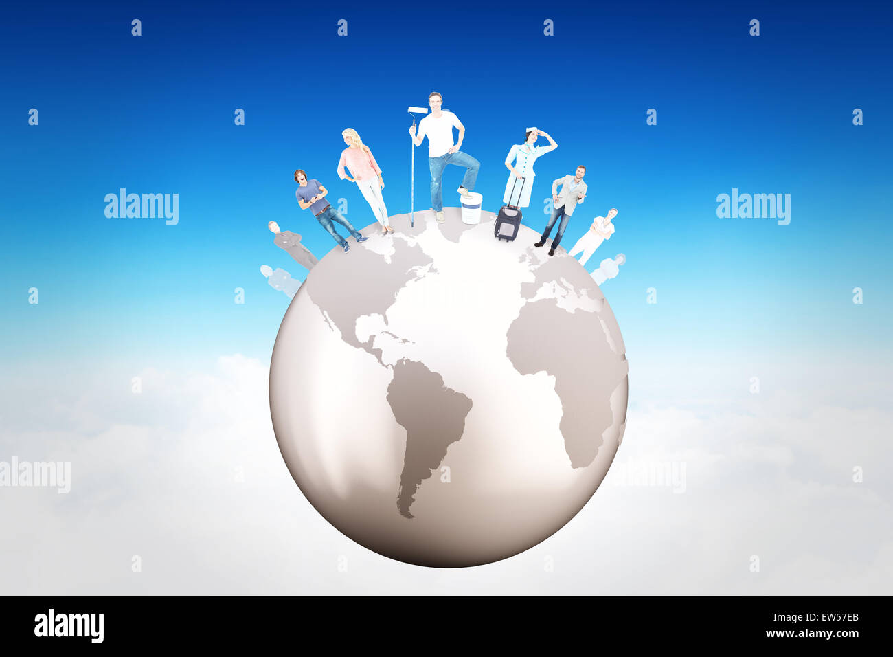 Man standing on earth hi-res stock photography and images - Alamy