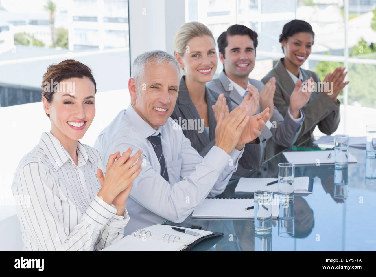 Applause portrait businessman team hi-res stock photography and images ...