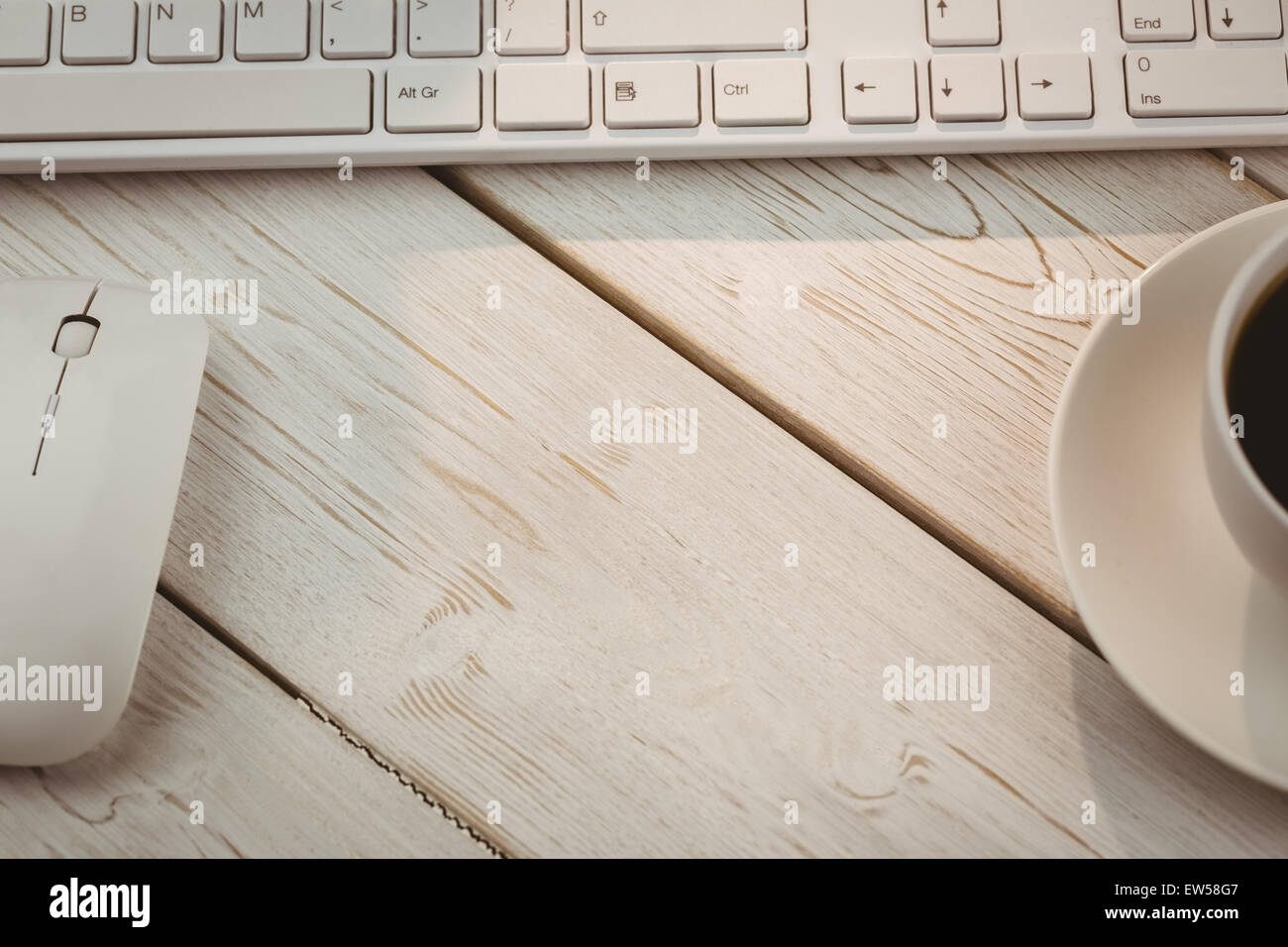 White keyboard cup coffee hi-res stock photography and images - Alamy