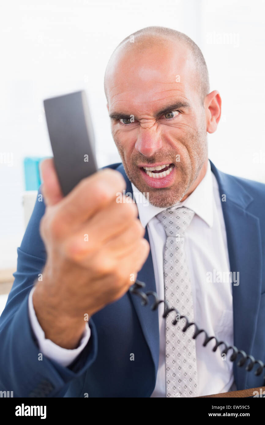 Yelling at phone hi-res stock photography and images - Alamy