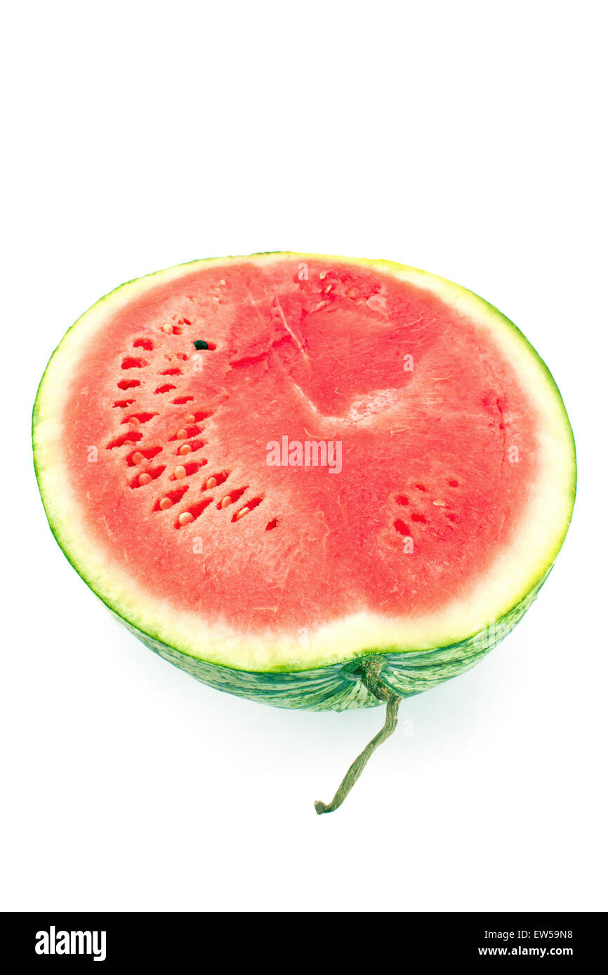 Closeup half watermelon on Cut Out Stock Images & Pictures - Alamy