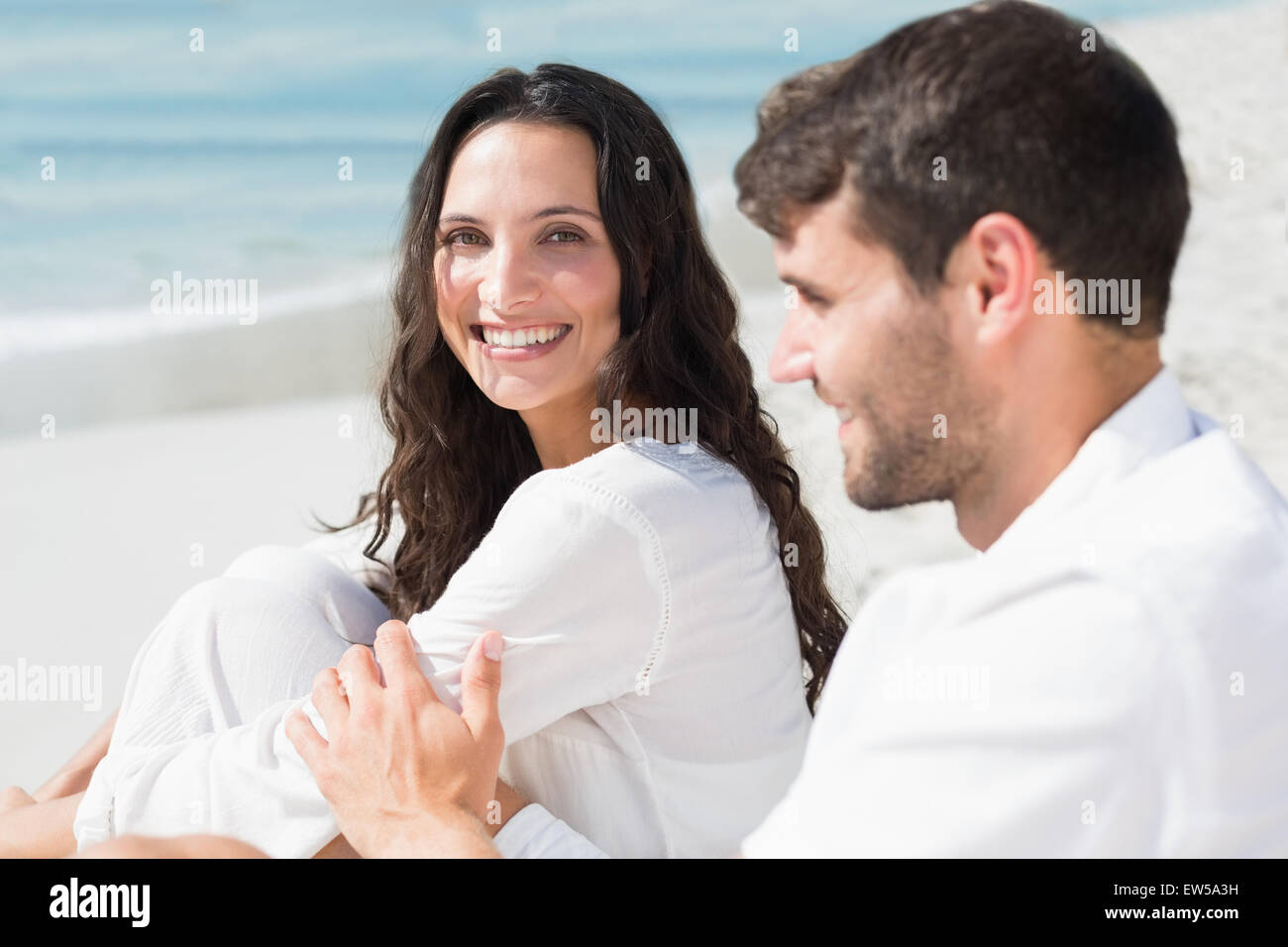 happy couple smiling Stock Photo - Alamy