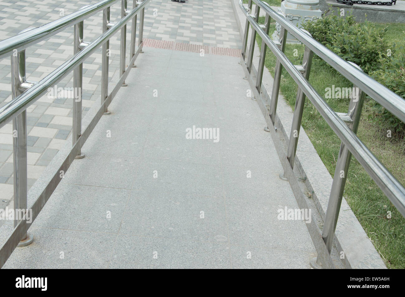 the ramp on the footpath near the river Stock Photo - Alamy